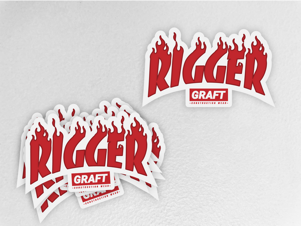 RIGGER - Flame Series Hard Hat Sticker – Graft Wear